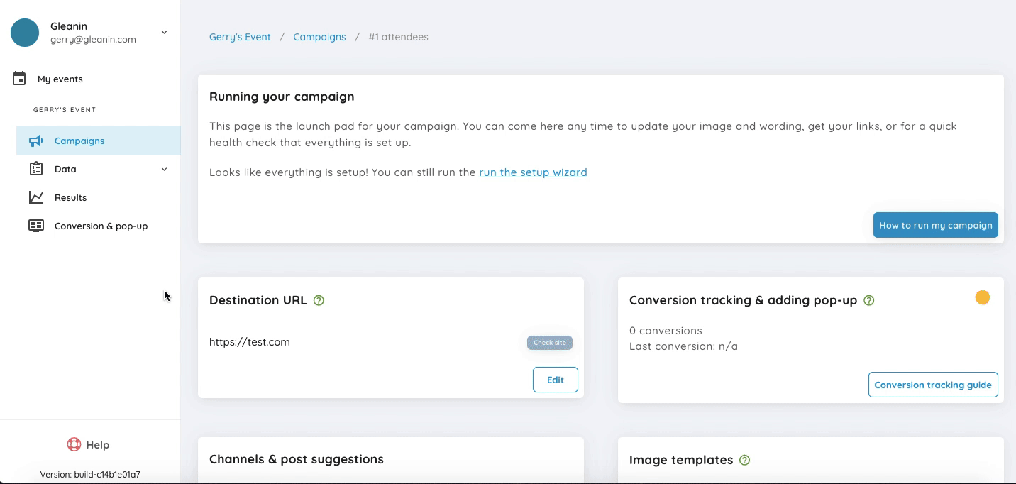 How can I embed the Gleanin share tool on Cvent?